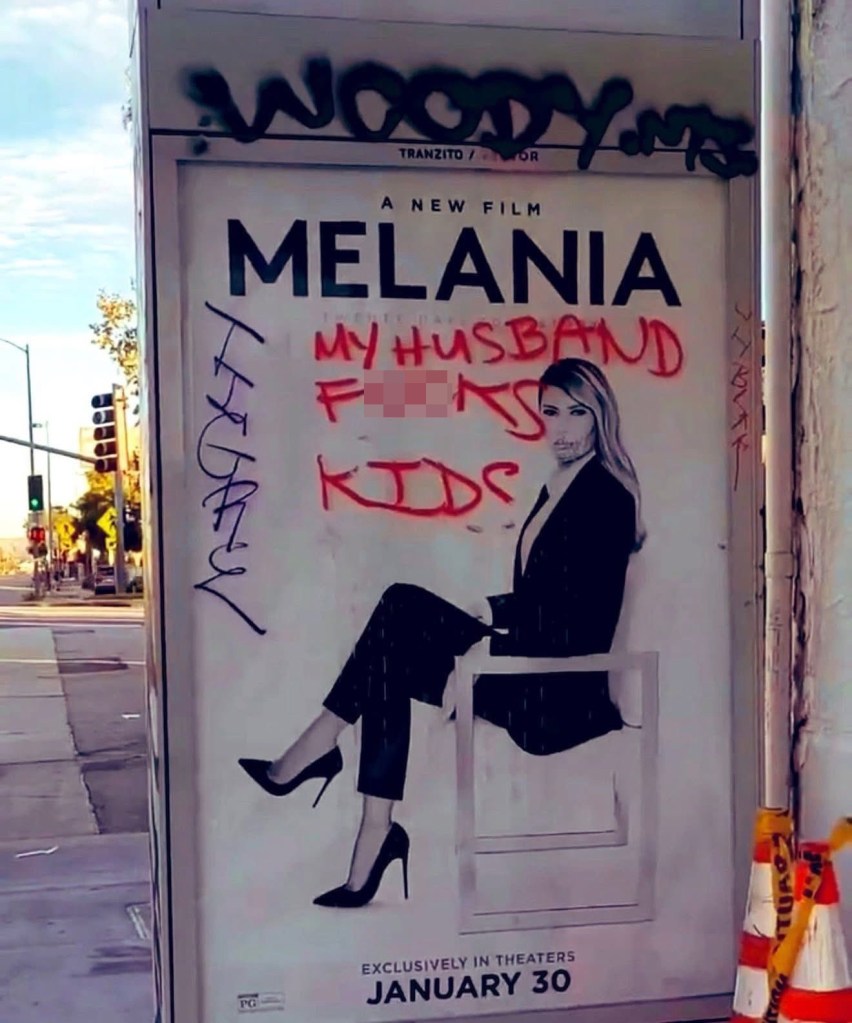 LA admits to pulling buses with 'Melania' ads after vulgar vandalism ...