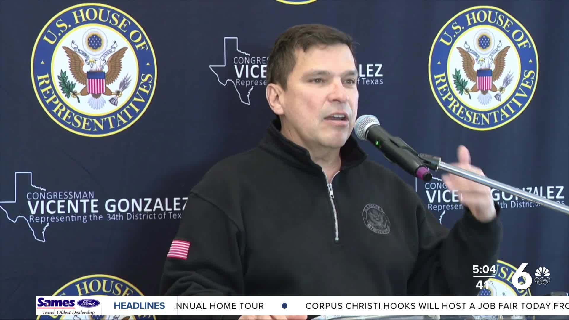 Rep. Vicente Gonzalez speaks on Kristi Noem while in Corpus