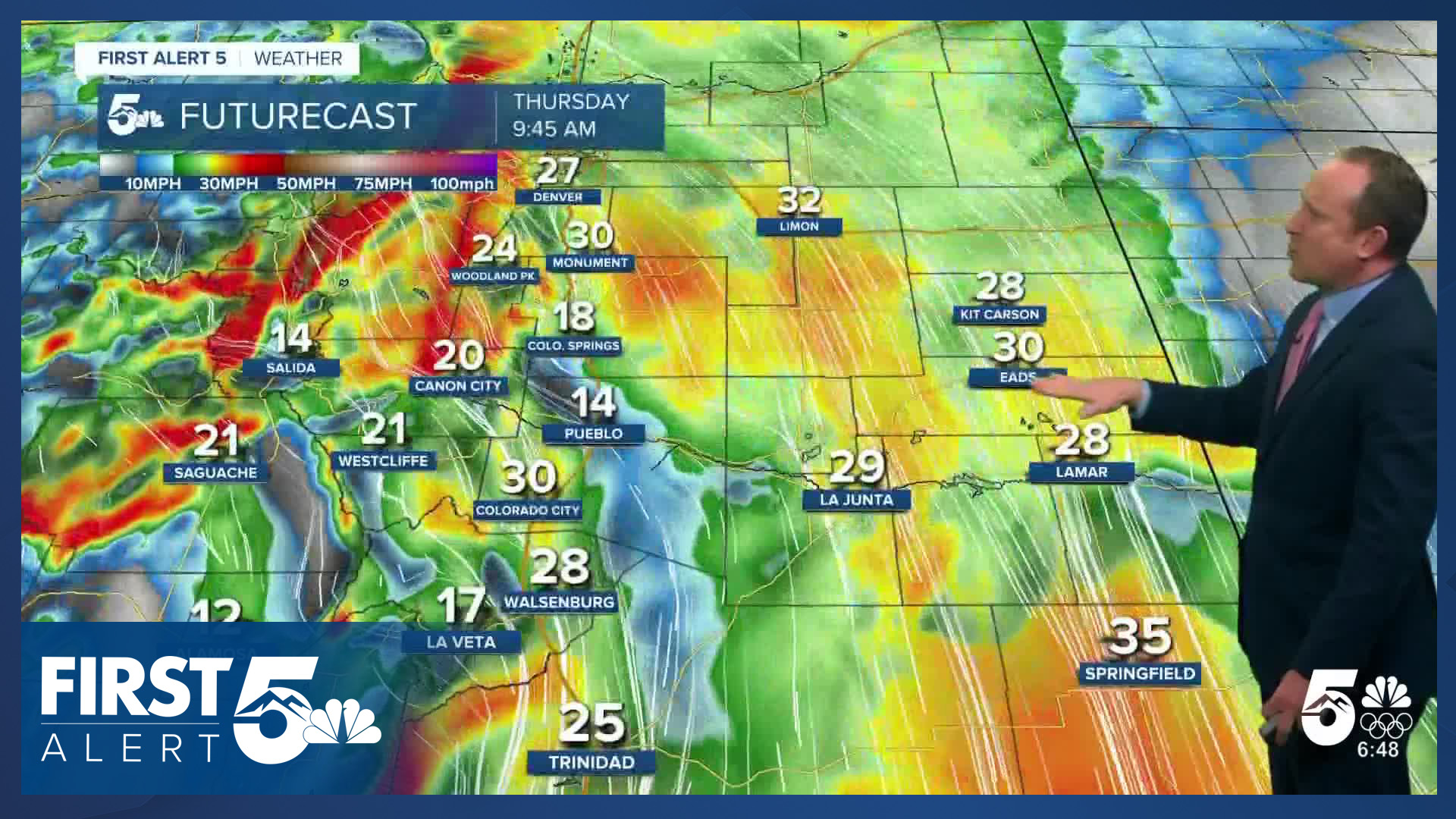 Breezy to gusty on Thursday ahead of a spring-like weekend for Colorado