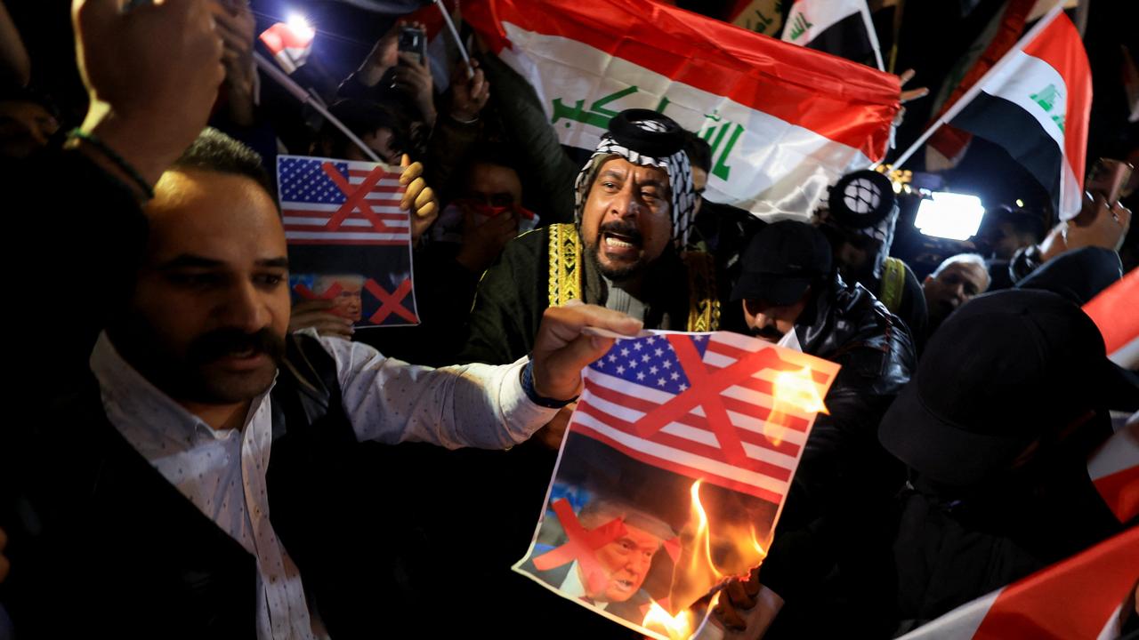 Iraqi protesters burn Trump images outside US Embassy over al-Maliki re ...