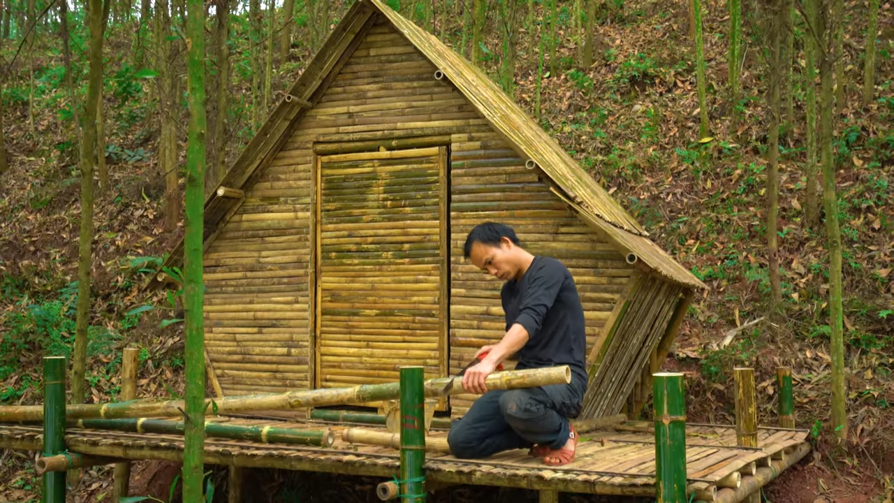 We built a bamboo house for heavy rain, then the storm hit before we ...