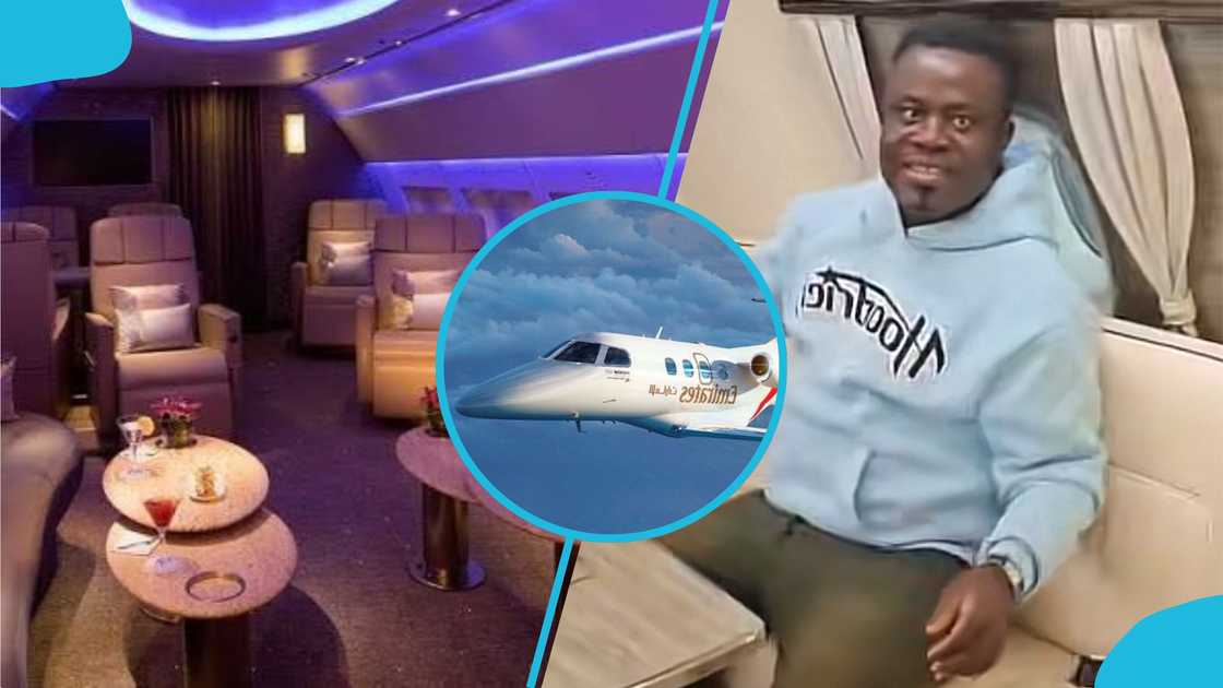 Ghanaian herbal doctor Dr Time Daso seen aboard luxurious Emirates ...
