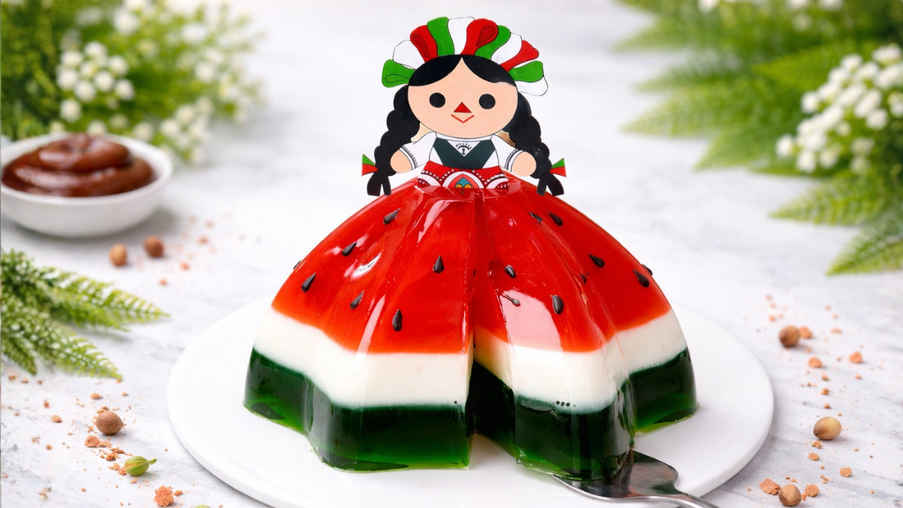 How to make watermelon doll jelly cake