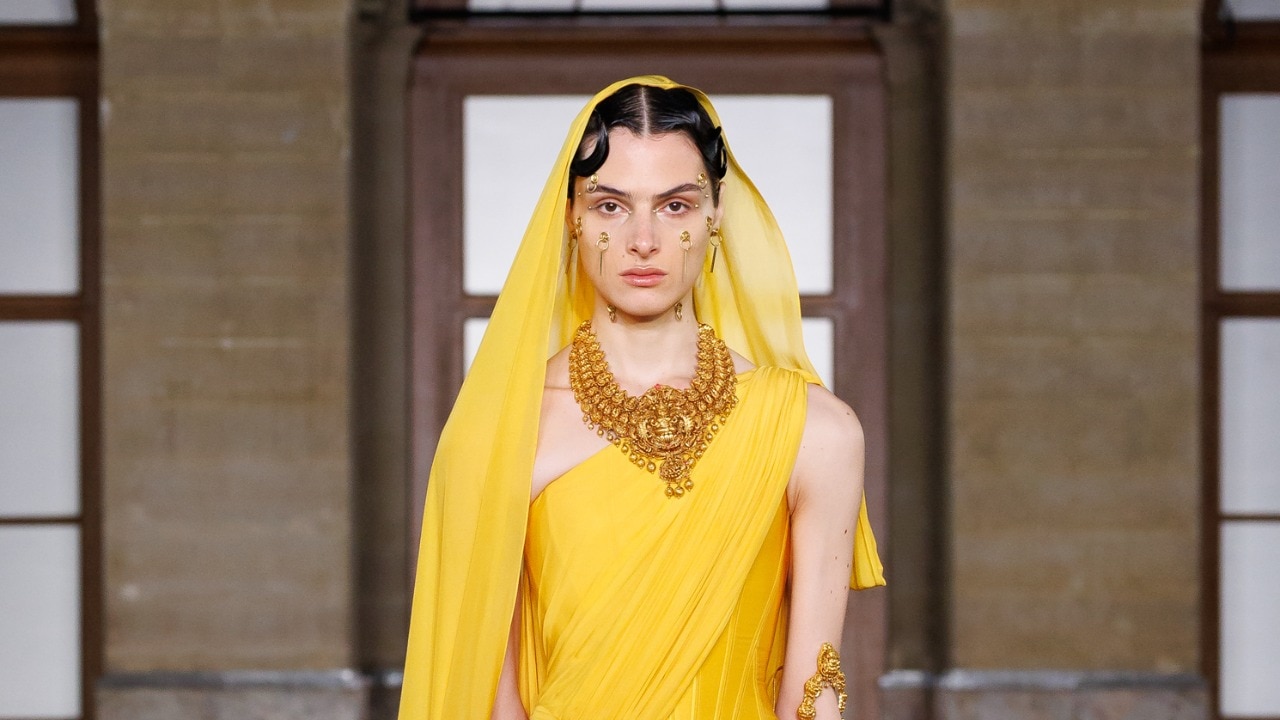 Temple jewellery shines in Paris at Gaurav Gupta's couture show