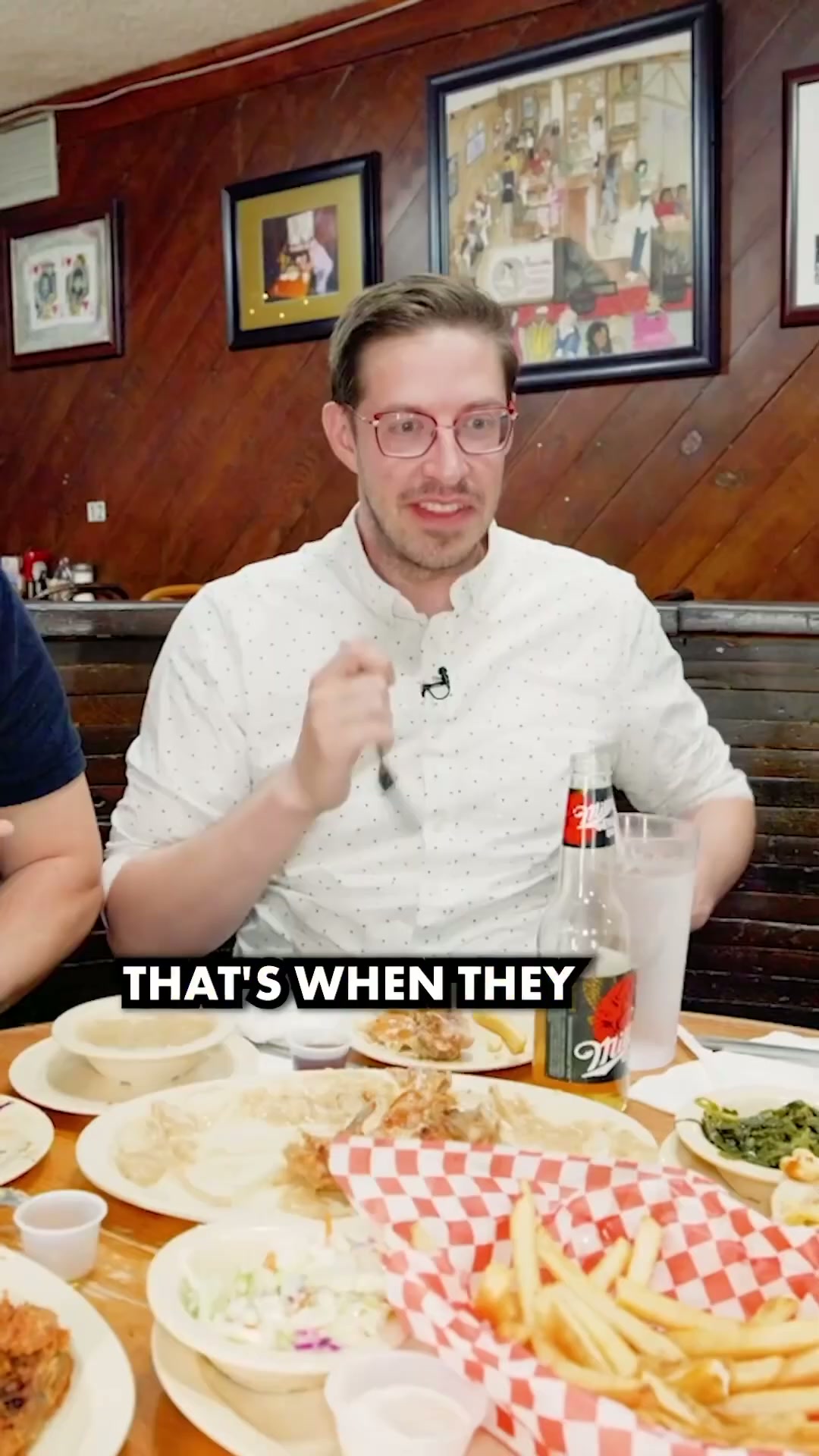 Reenacting hilarious Lord of the Rings quotes over fried chicken!