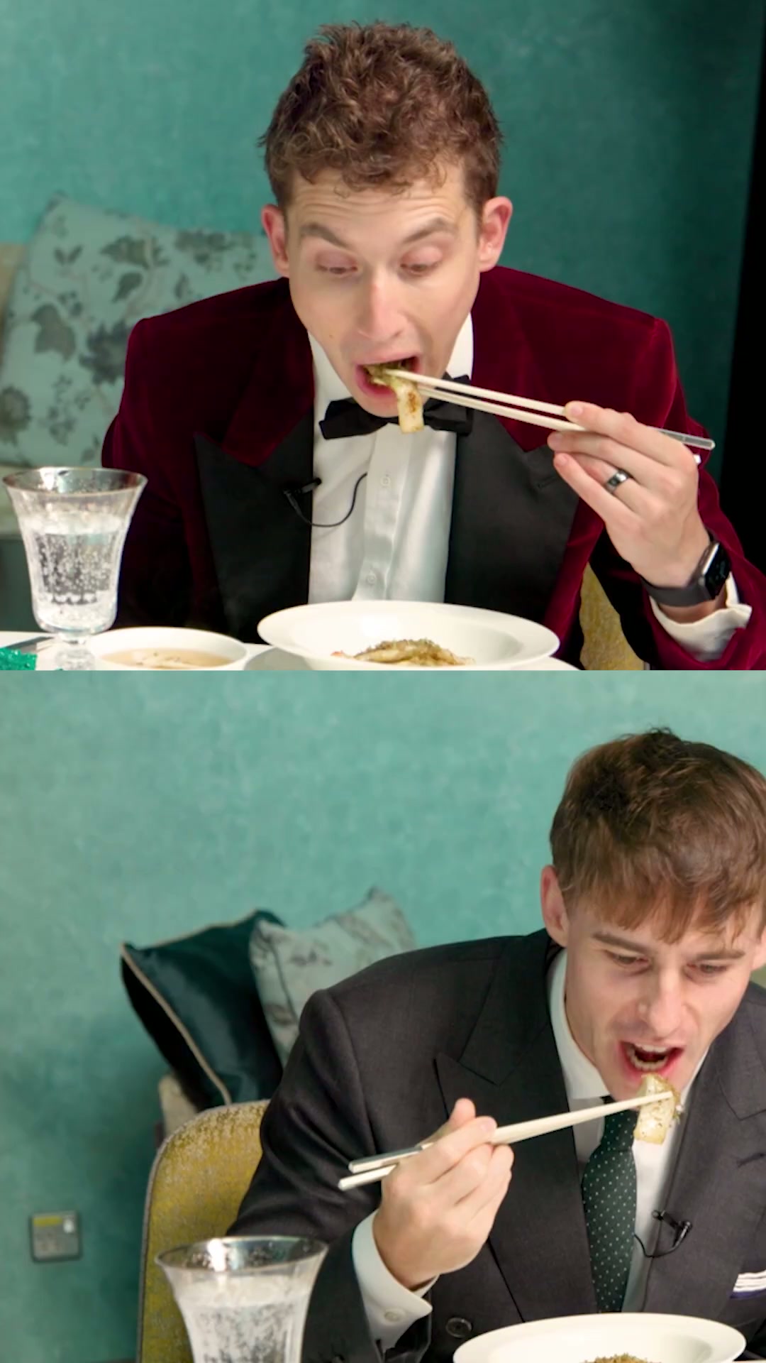 British gentlemen try fish bladder for the first time! | Funny food ...