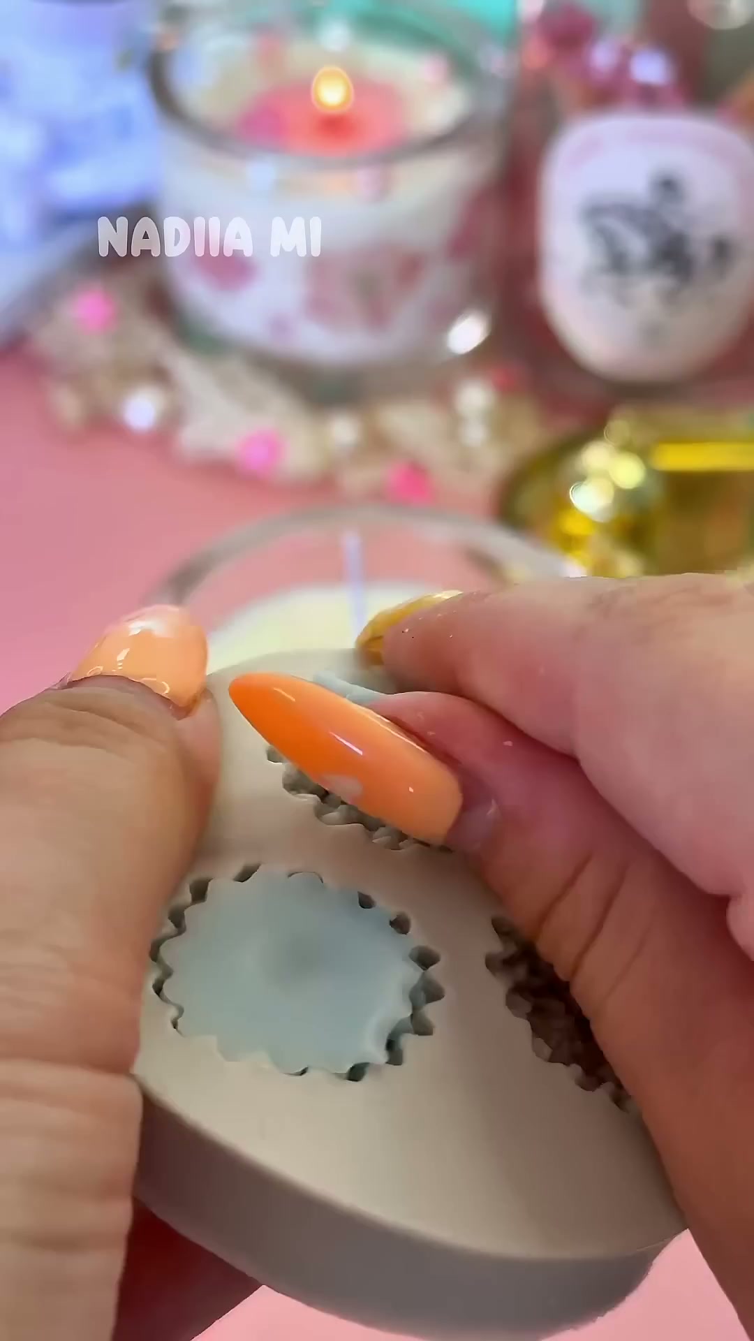 You won’t believe this is a DIY candle 💙🕯 #Relaxing #ASMR