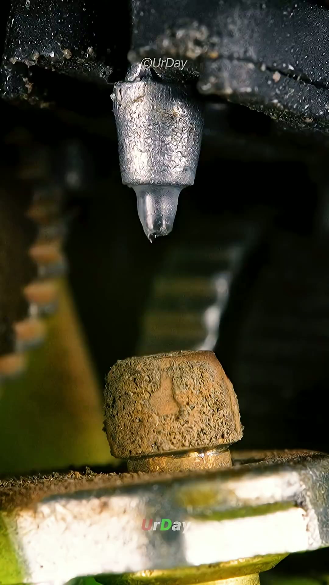 Refill lighter with a new lighter close-up