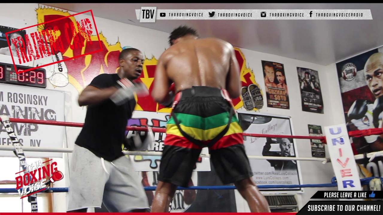 Daniel Jacobs doing pad work @ Universal Boxing Gym looking ready