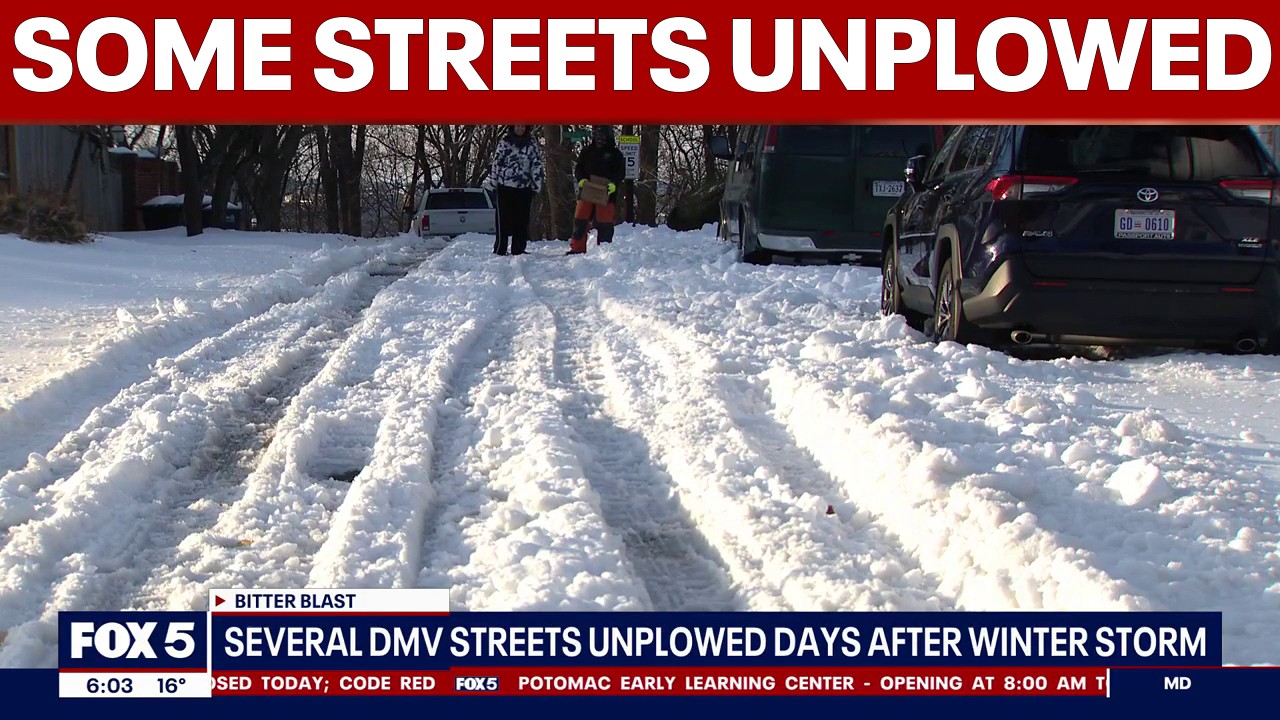 Some DMV streets remain unplowed days after winter snowstorm