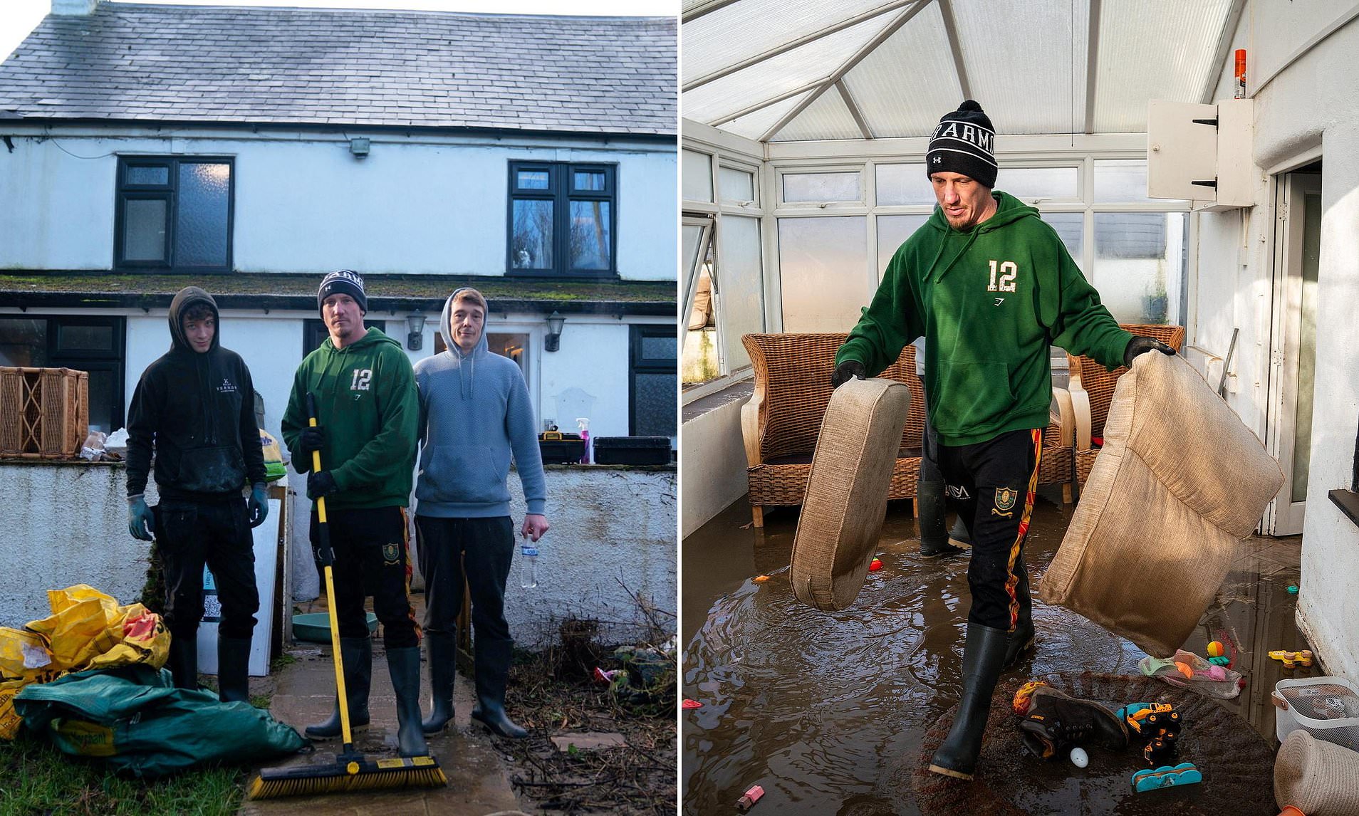 Father whose home was destroyed by flooding in Storm Chandra terrified ...