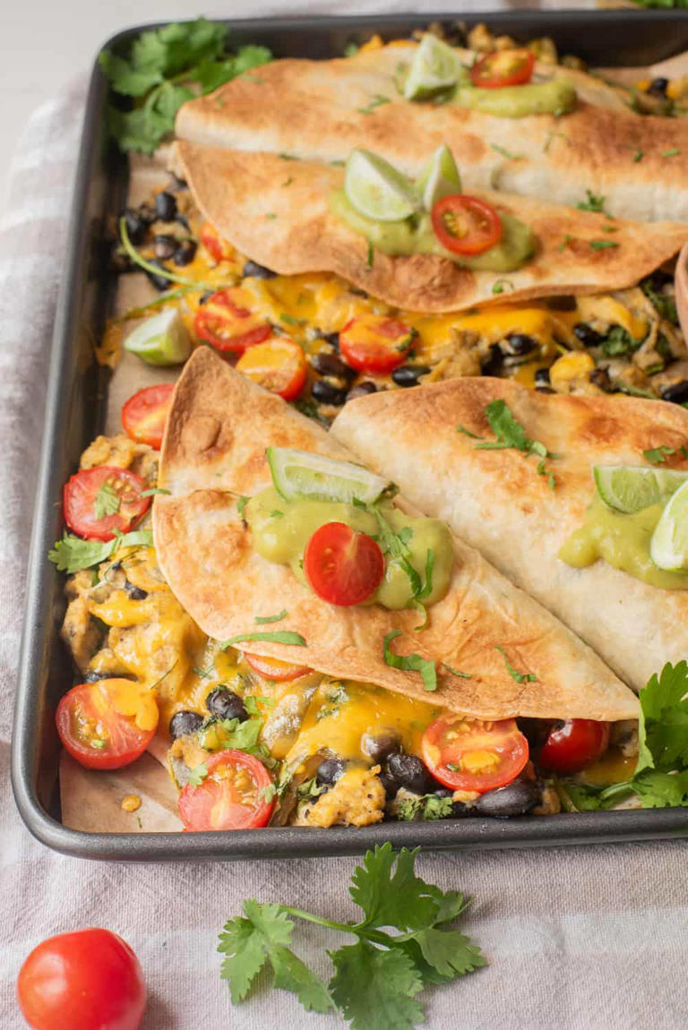 Vegetarian breakfast quesadilla