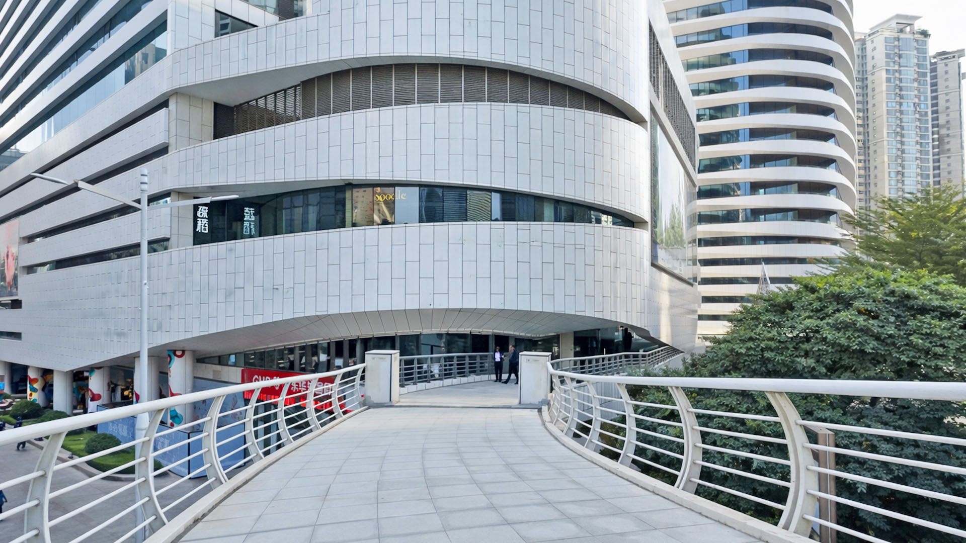 Connecting bridge near offices in China