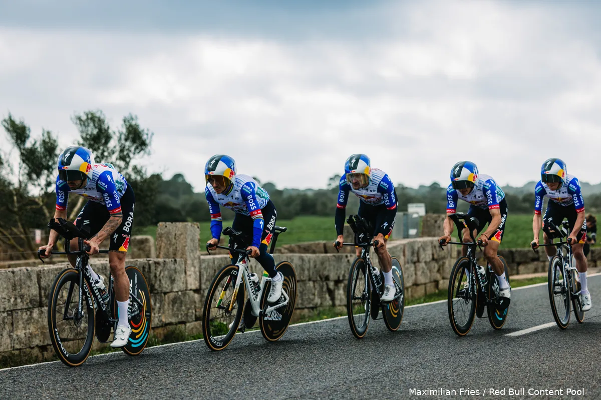 Evenepoel's TTT train on track: Red Bull-BORA-hansgrohe fastest in ...