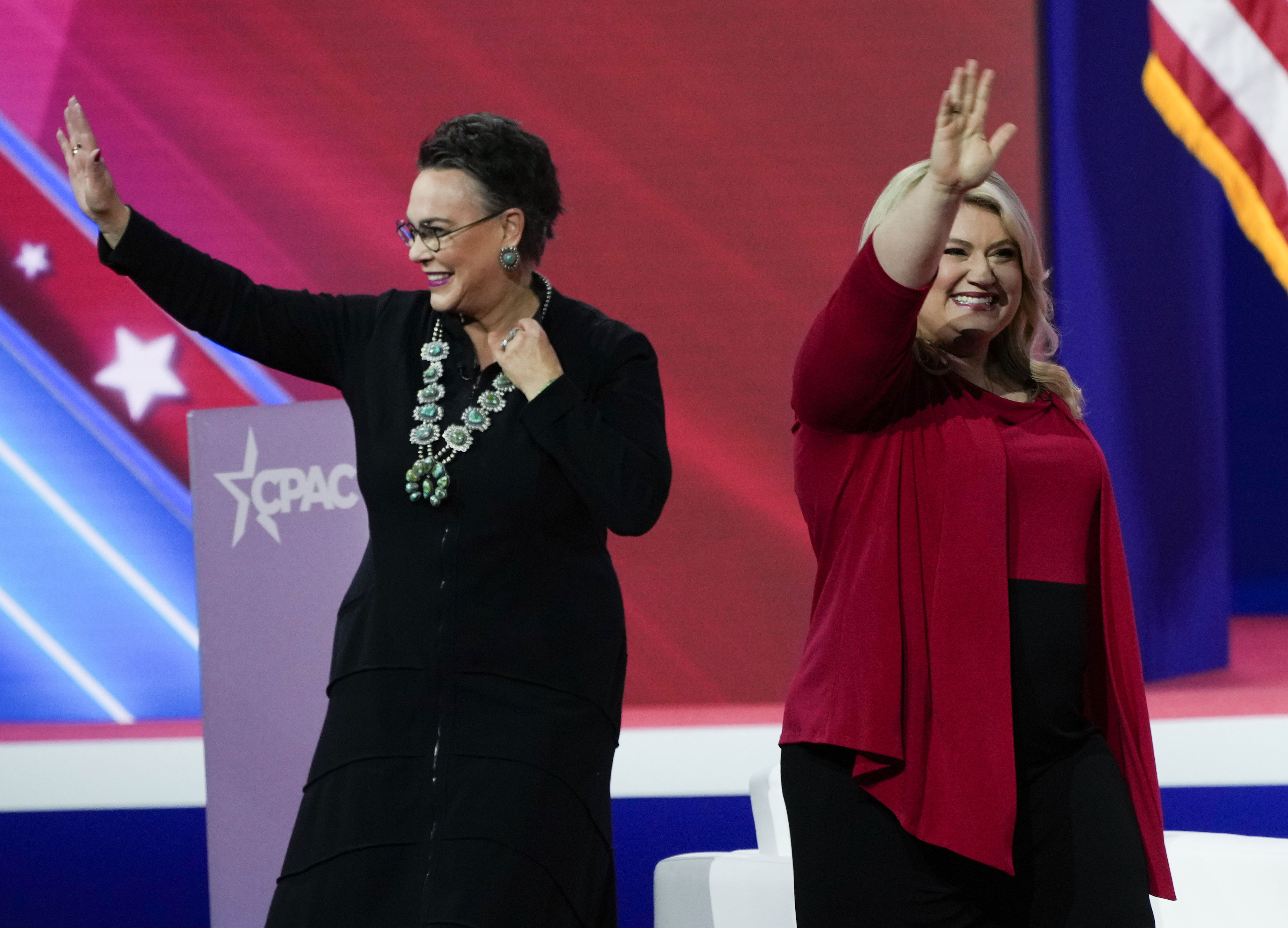 Harriet Hageman storms off stage after ICE shooting questions