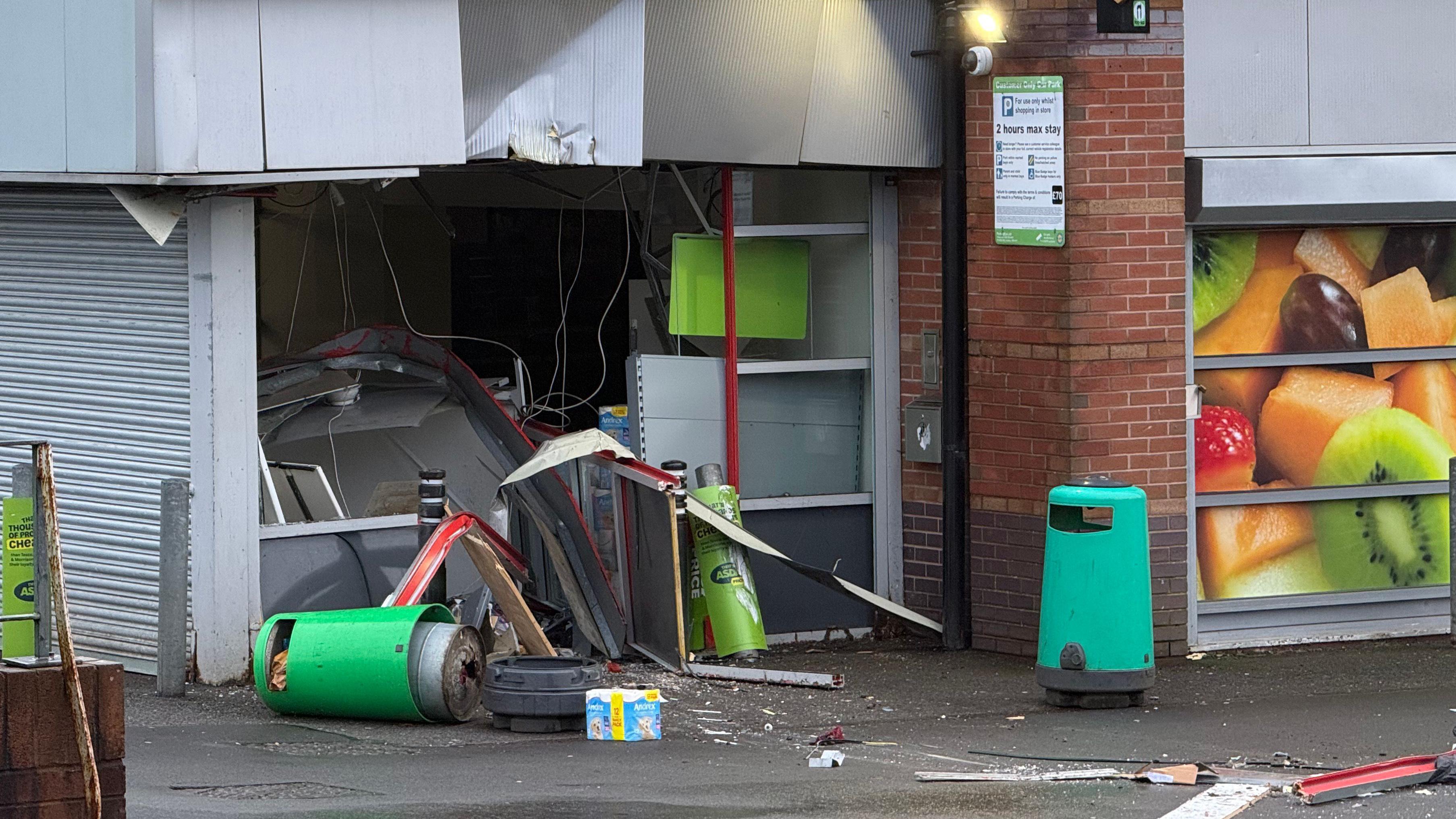 Cash machine ripped out of Asda supermarket