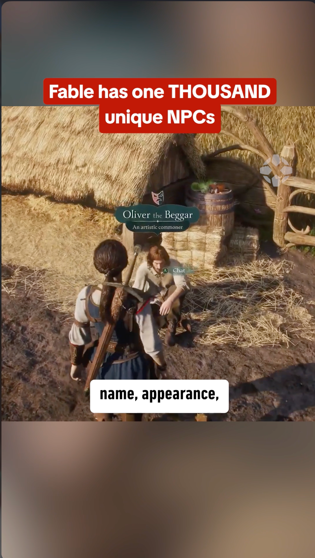 Fable has 1,000 Handcrafted NPC's