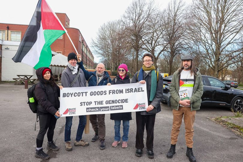 Protesters gatecrash Sainsbury's chiefs Bristol store visit