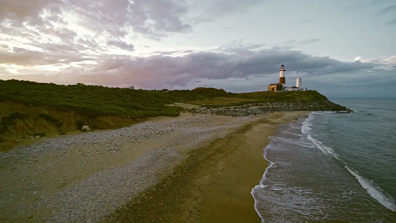 Montauk, New York: Drone flight over the Long Island peninsula