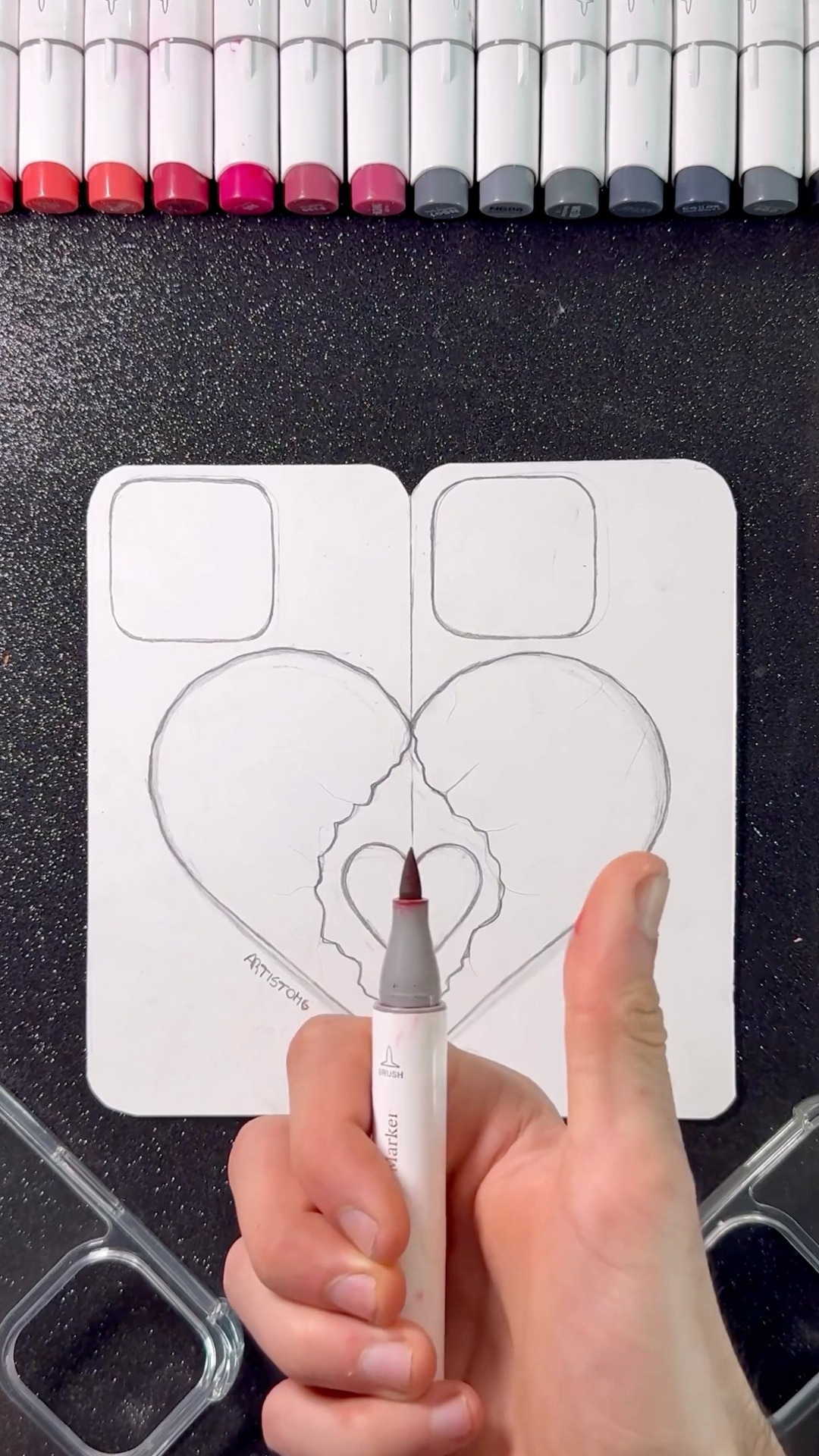 Craft idea of a covered heart