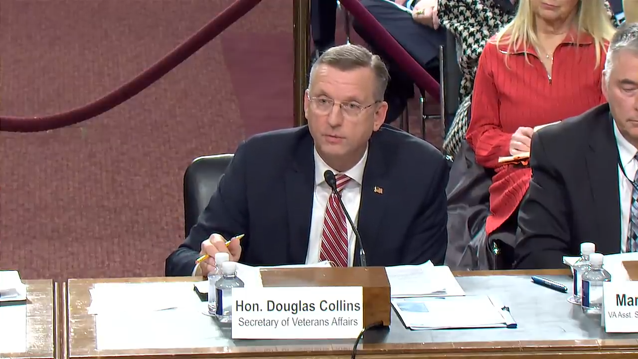 'That is certainly a choice': VA Sec. Doug Collins sits in silence as ...