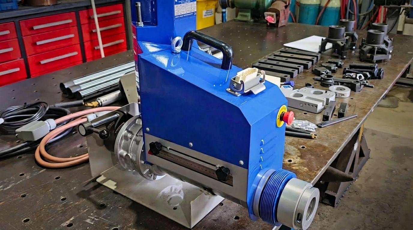 Portable bore welding on the mill