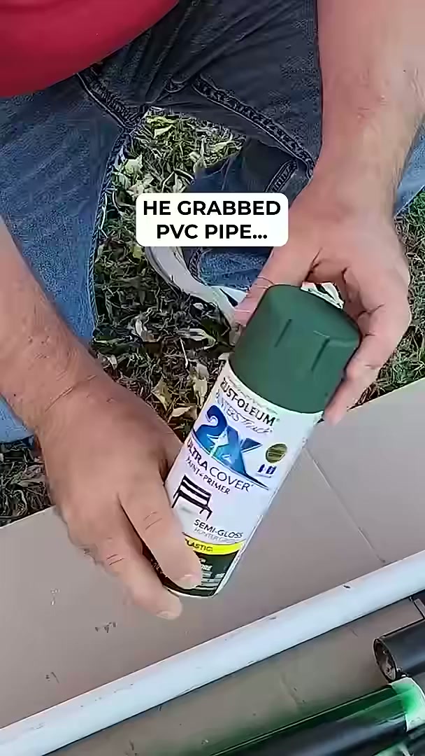 He grabbed PVC pipe for this genius holiday idea!