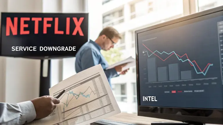 Netflix downgraded, Intel coverage starts amid shifts