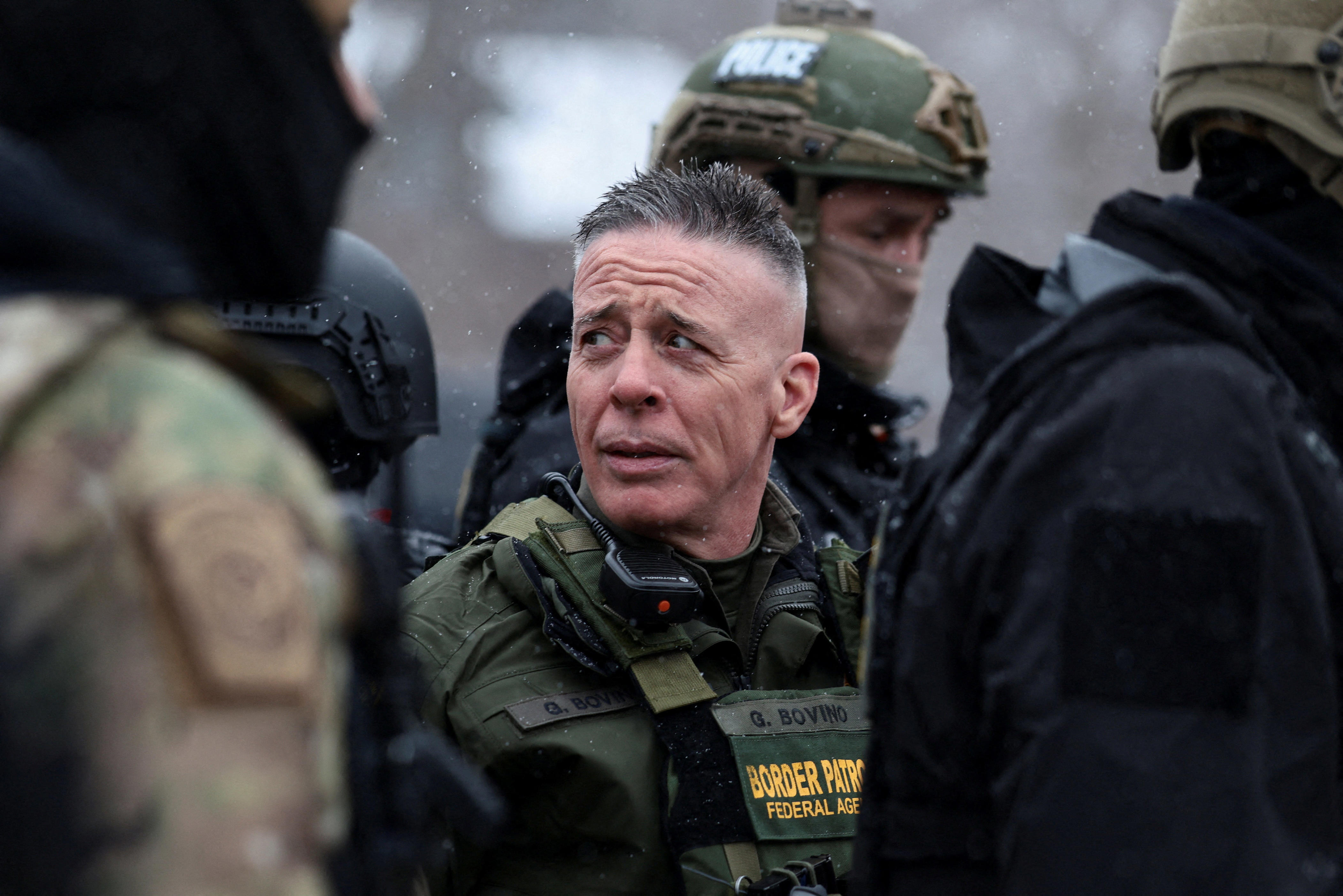 Border Patrol chief Greg Bovino salutes federal agents in video taken ...