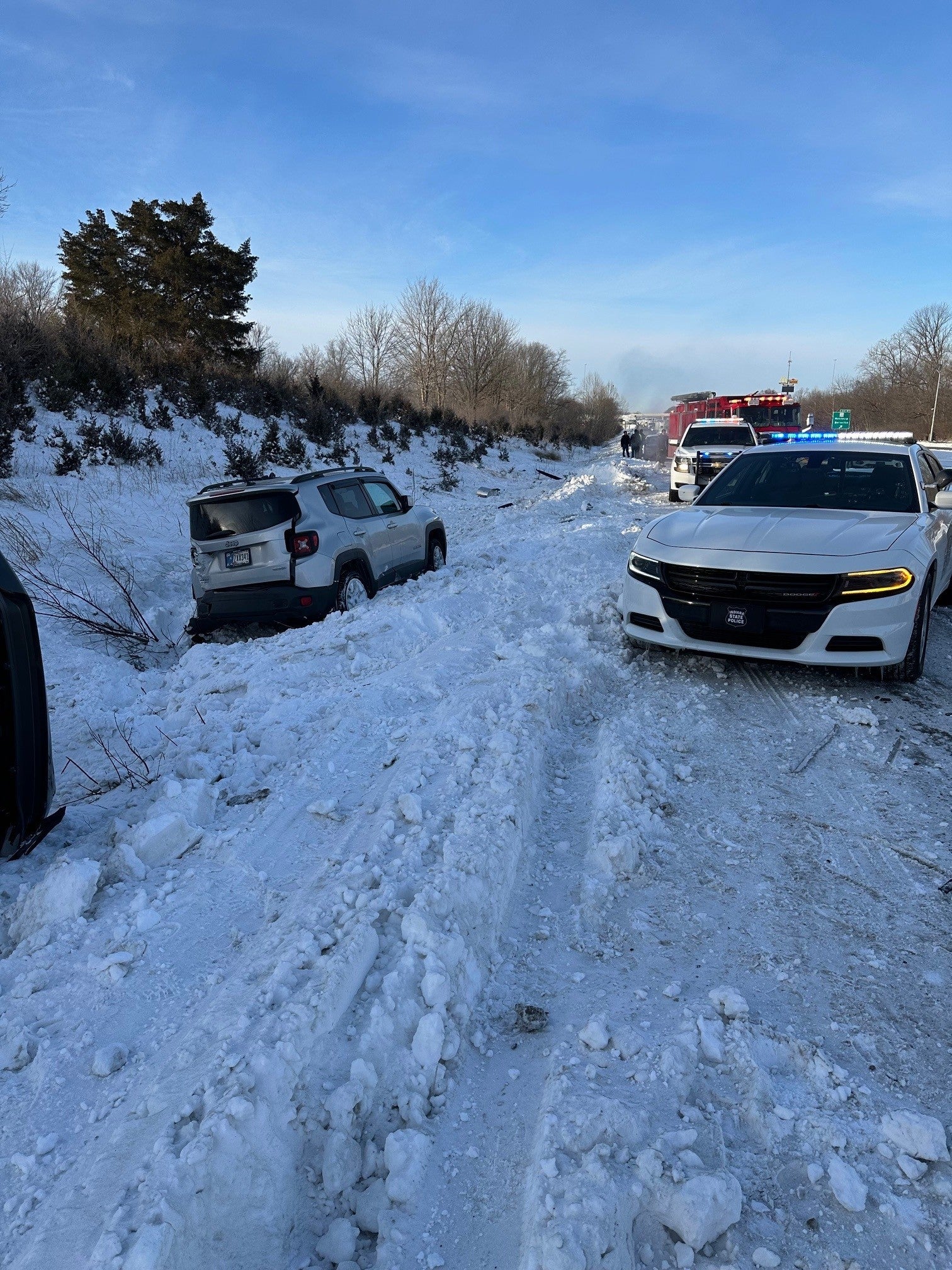 State police car hit on I-70 near Plainfield, sixth crash in five days