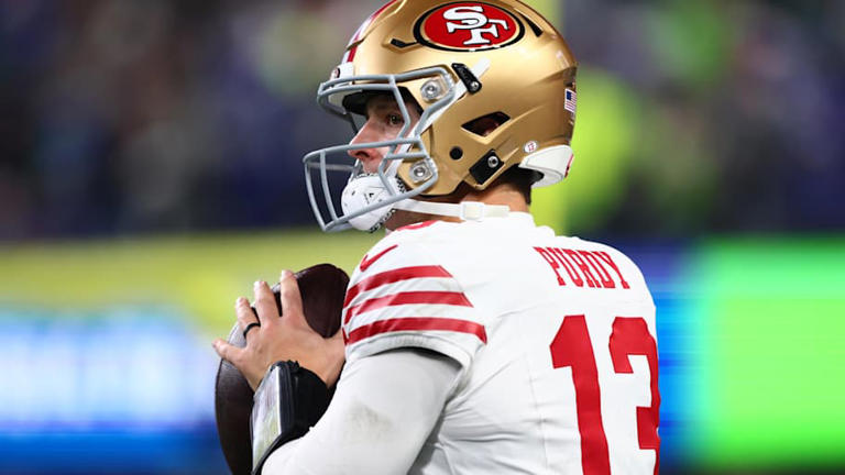 PFF ranks 49ers quarterback Brock Purdy alongside Patrick Mahomes