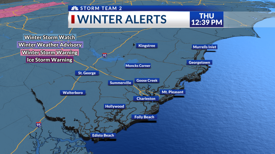 Winter storm watch expanded to Charleston metro Saturday through Sunday