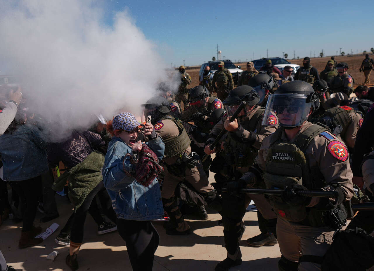 Conflicting accounts emerge after DPS, protesters clash outside Dilley ...