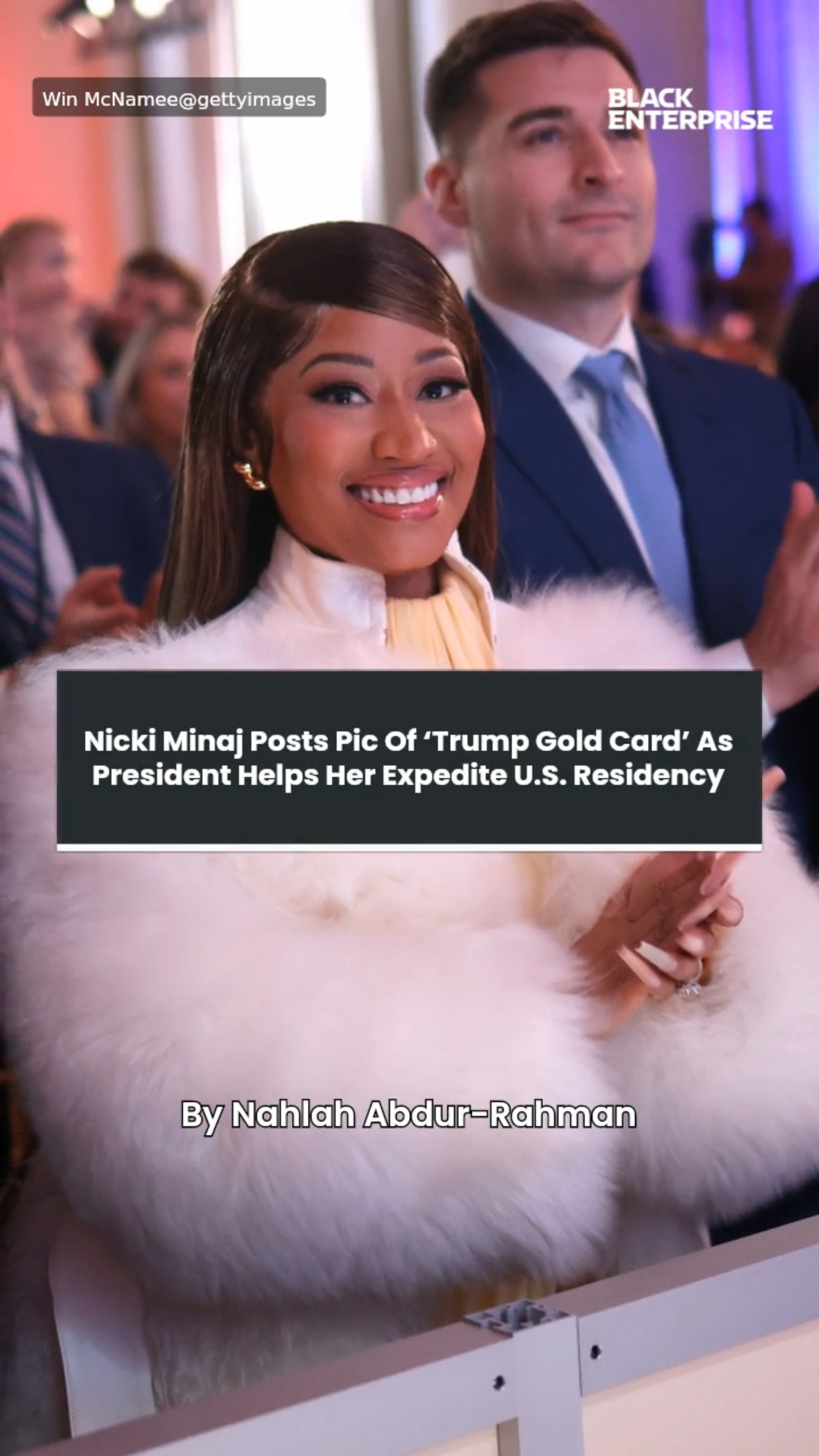 Nicki Minaj posts pic of 'Trump Gold Card' as president helps her ...