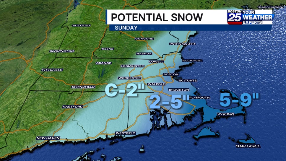 New snow map: What towns will get hit the hardest by weekend nor’easter?