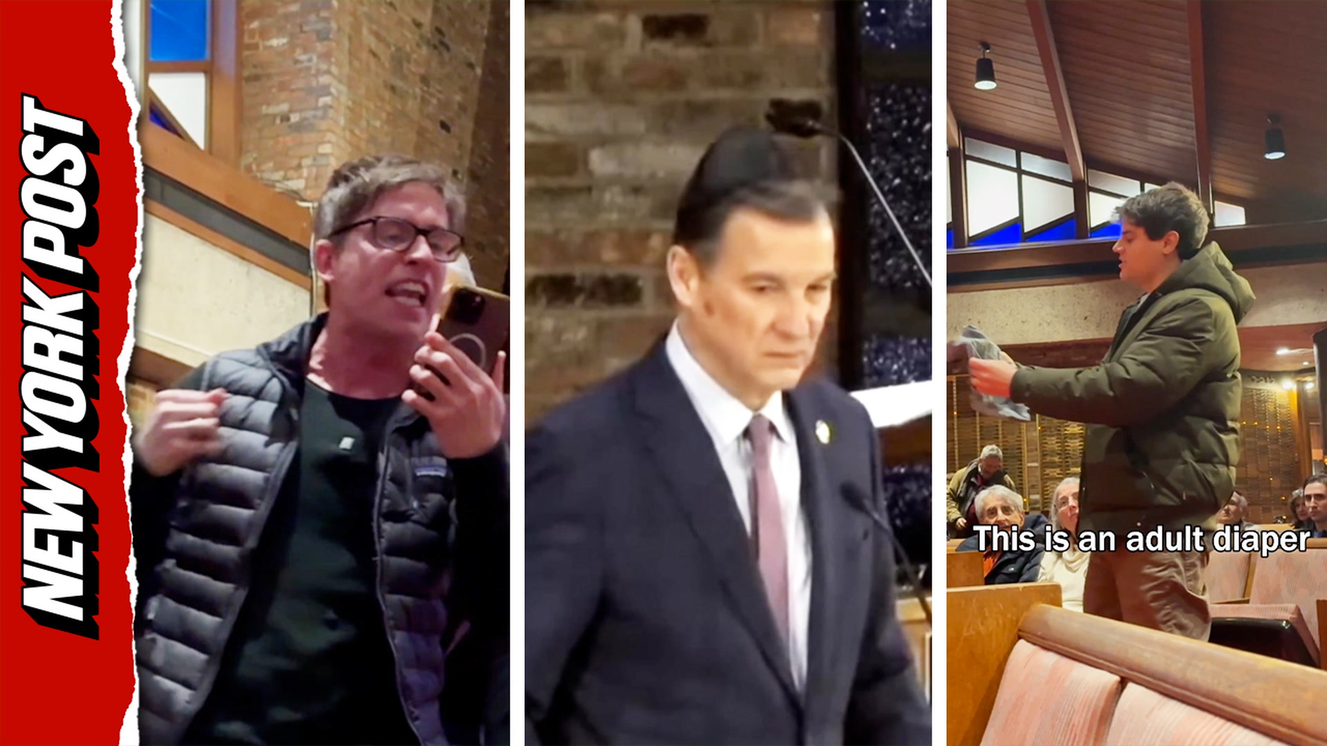 Protesters present Congressman Tom Suozzi with adult diaper after he ...