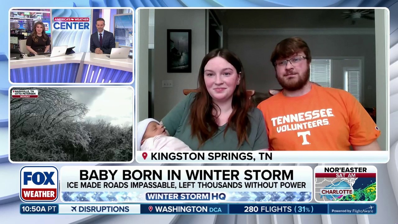 Mother goes into labor amid historic ice storm in Tennessee