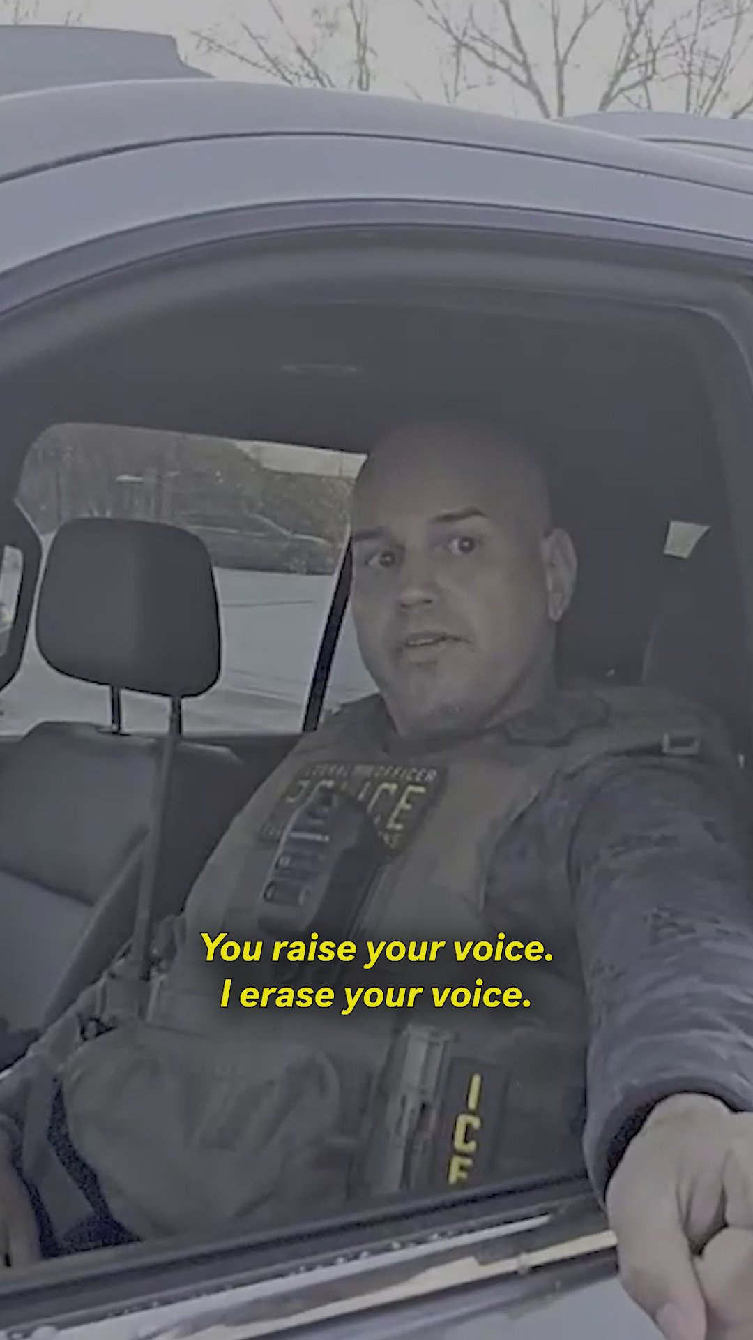 ICE agent’s ‘You raise your voice, I erase your voice’ remark to man ...