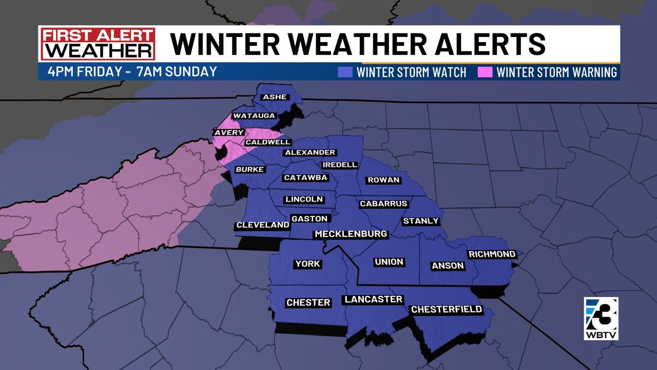 Winter storm warning issued for some High Country counties
