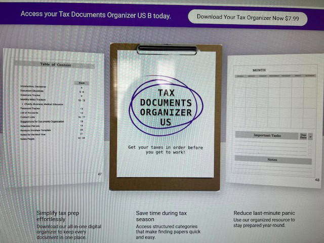 How to get your taxes organized and ready early!
