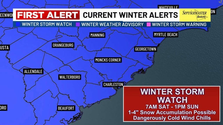 First alert: Winter storm watch to cover entire Lowcountry