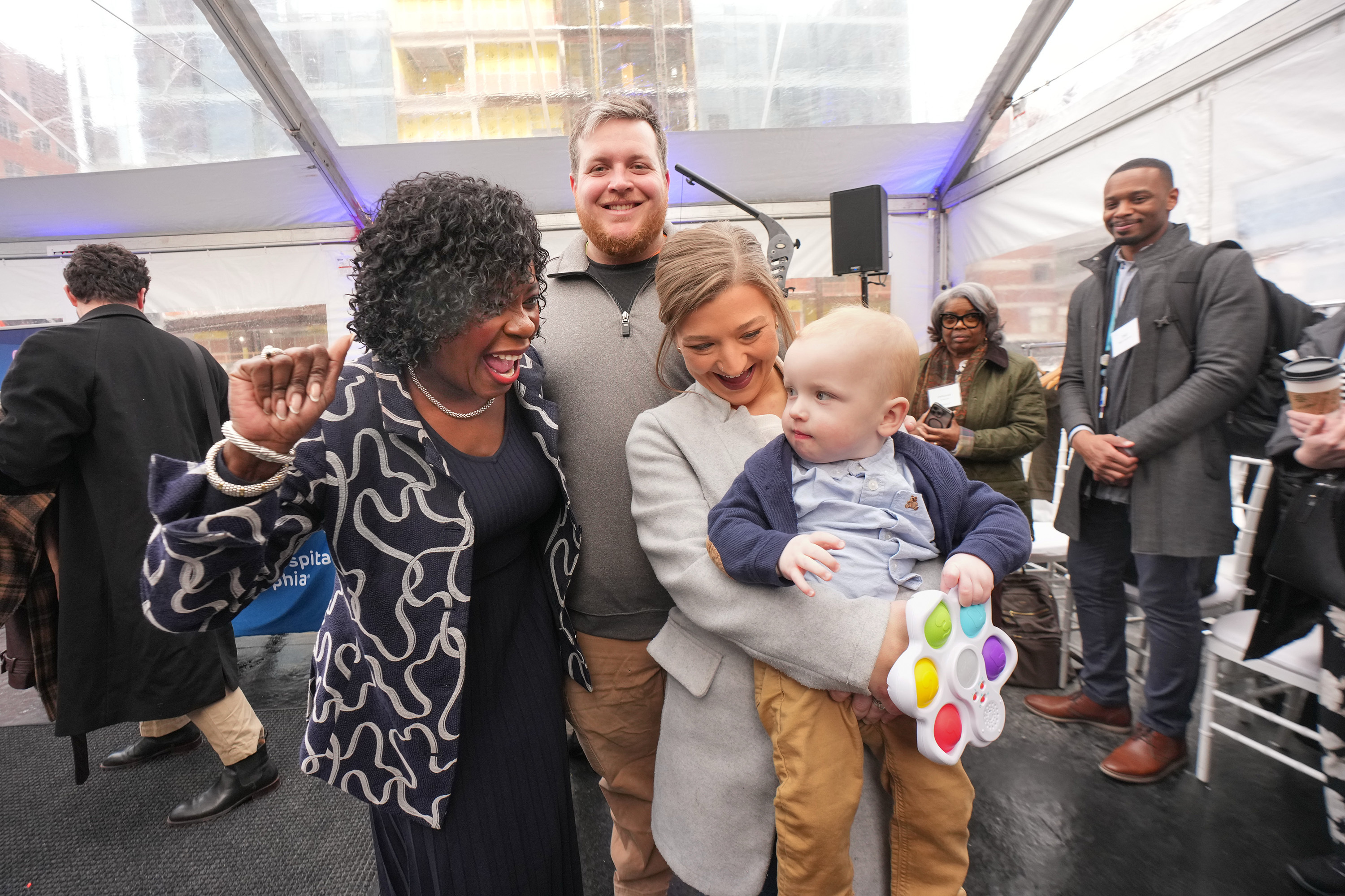 Baby KJ’s father returns to hospital as a construction worker, building ...