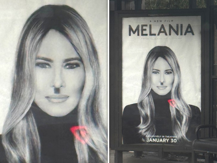 Melania Trump movie posters defaced with Hitler 'stache across LA