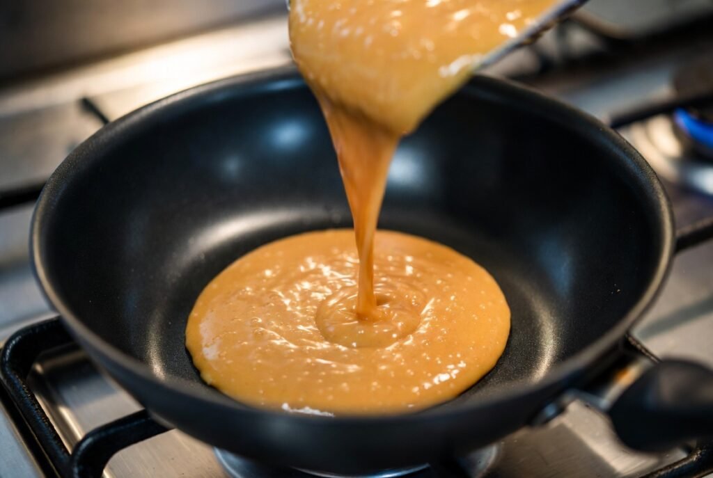 The easiest pancakes ever (no flipping, one pan)