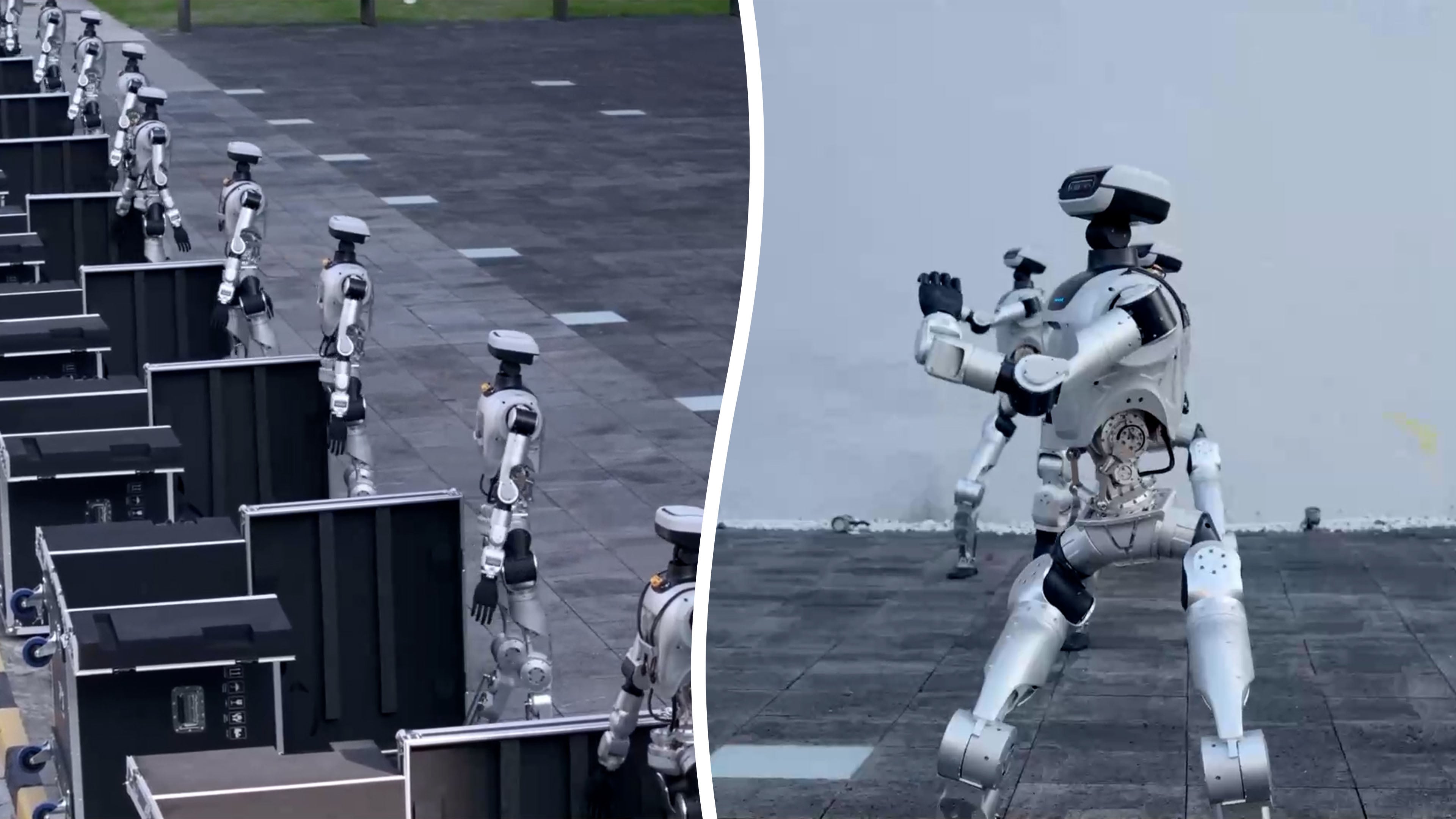 Chinese humanoid robots achieve synchronised autonomous self-unloading
