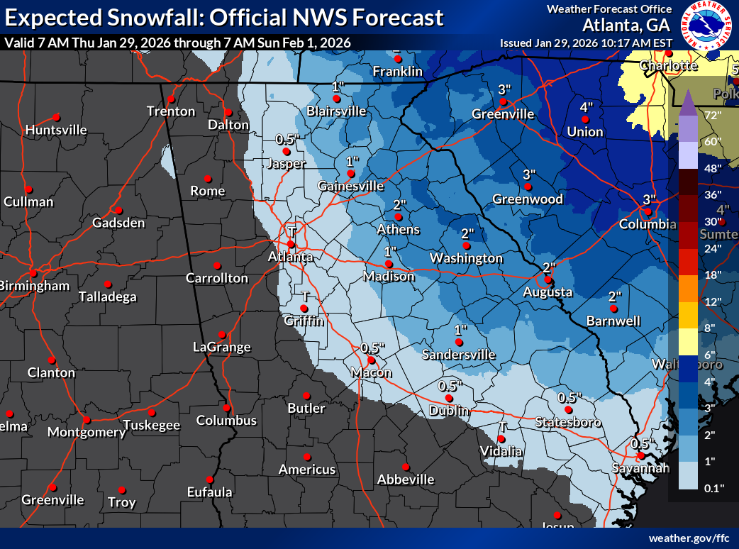 Here comes another winter storm Georgia with snow on Saturday. What to know