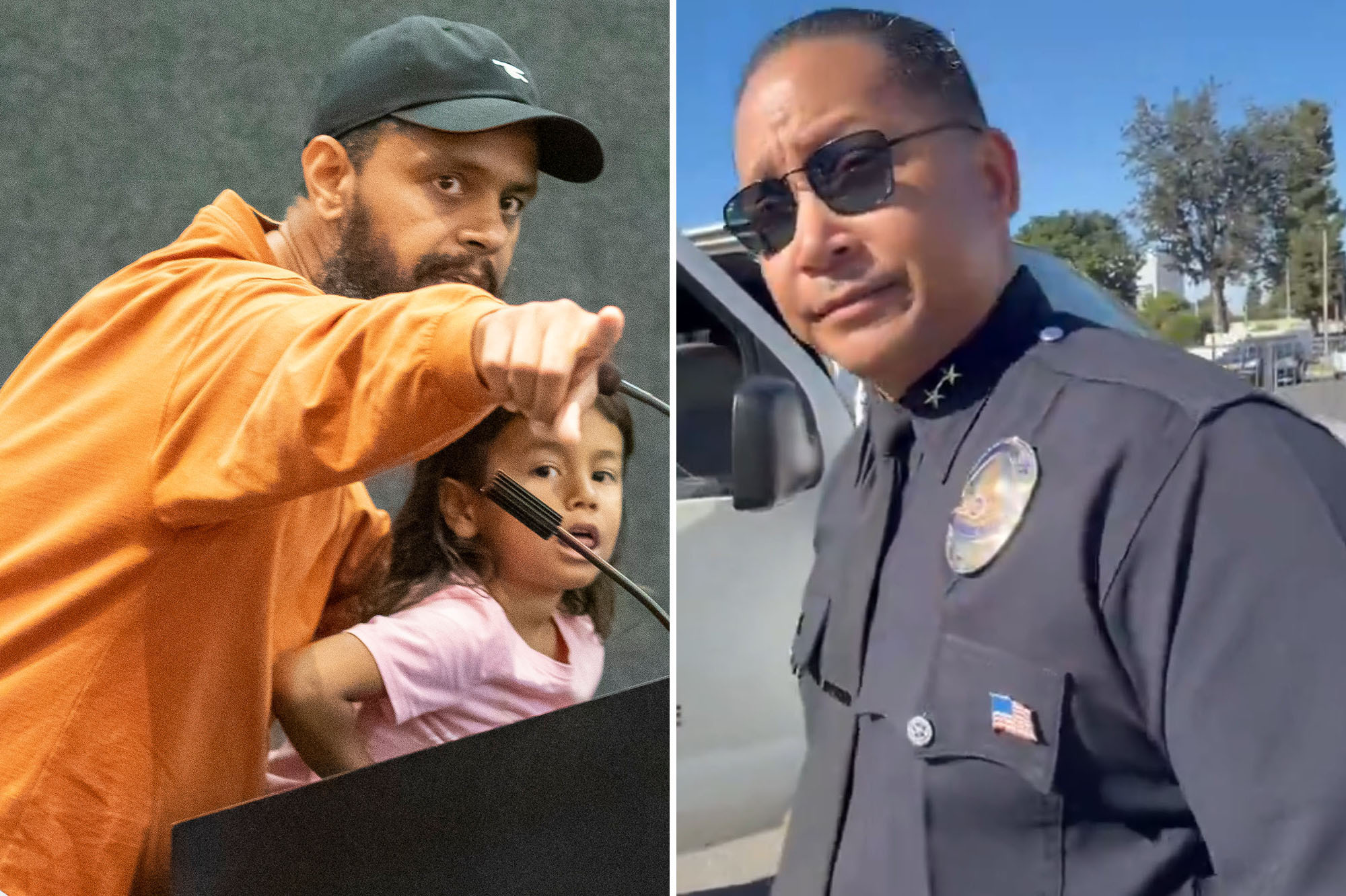 Disturbing moment professional protester Jason Reedy abuses top cop ...