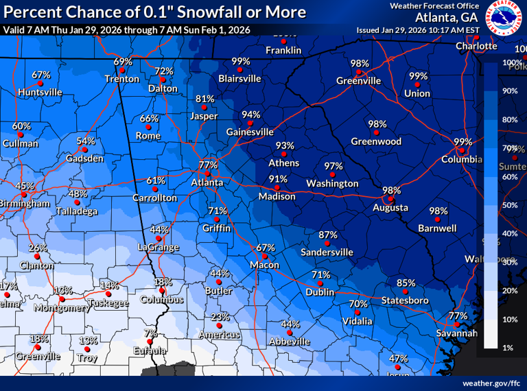 Here comes another winter storm Georgia with snow on Saturday. What to know