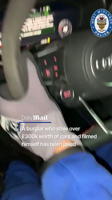 Burglar who stole £300k worth of cars filmed himself