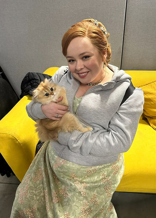 'Happy Bridgerton day!' Nicola Coughlan shares BTS snaps with very cute ...